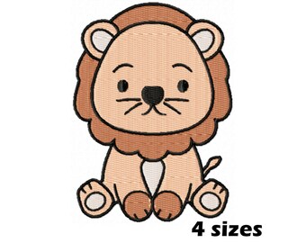 Baby Lion Embroidery Design, Animal Embroidery Design, Machine ...