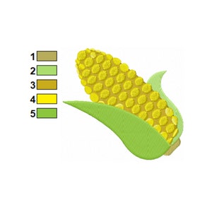 Corn Embroidery Designs, Instant Download - 5 Sizes - Etsy