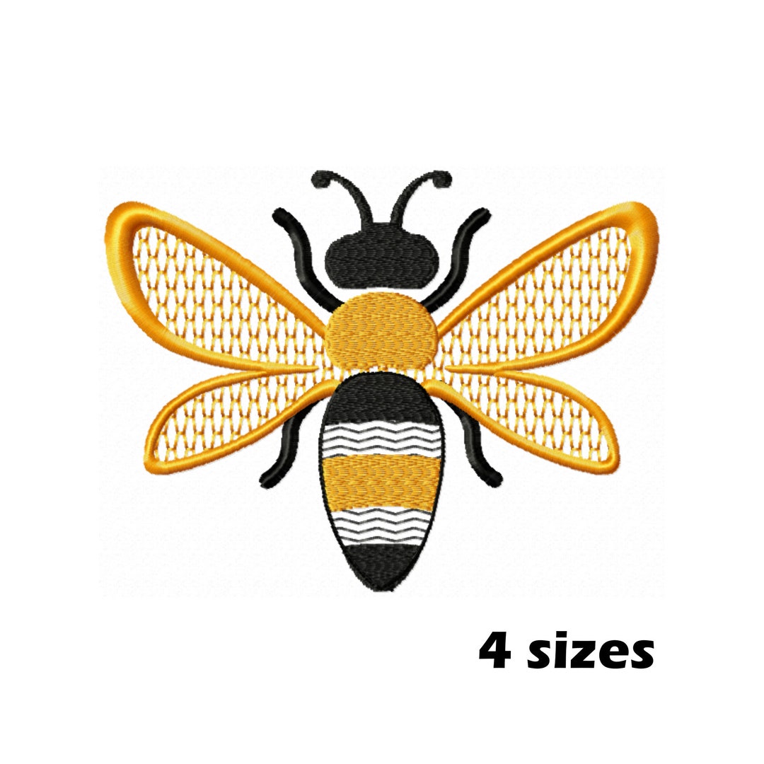 Queen Honey Bee Embroidery Designs, Instant Download 4 Sizes - Etsy