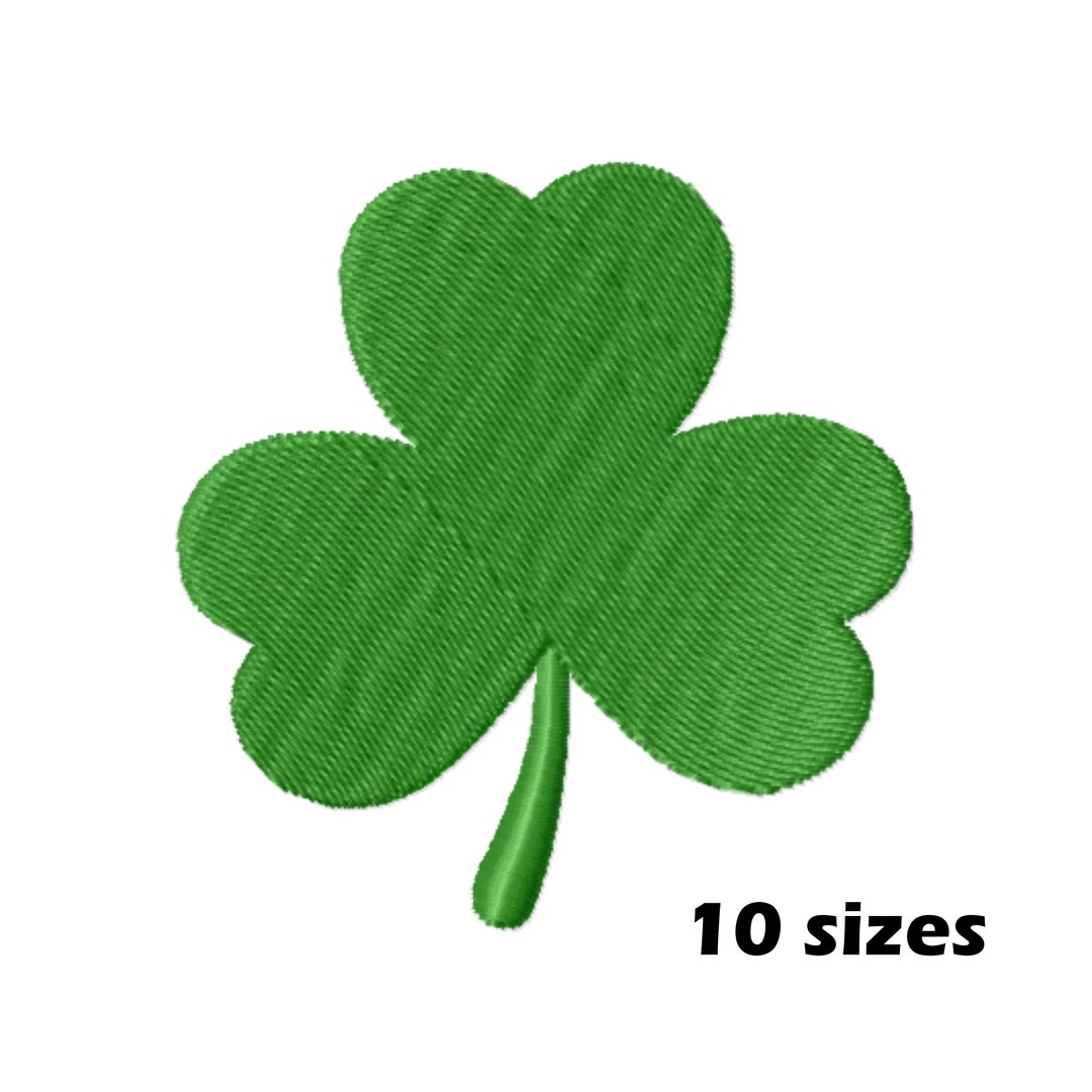 Three Leaf Clover Embroidery Designs, Instant Download 10 Sizes - Etsy