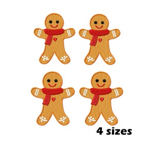 Gingerbread Man Embroidery Design, Instant Download 4 Sizes - Etsy