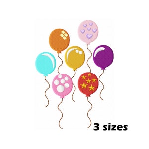 Balloons Embroidery Designs, Instant Download 3 Sizes - Etsy