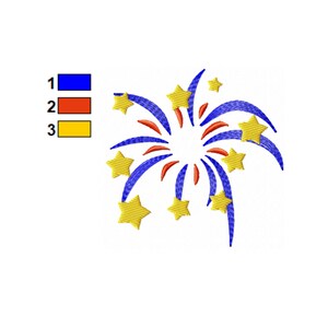 Firework Embroidery Designs, Instant Download 4 Sizes - Etsy