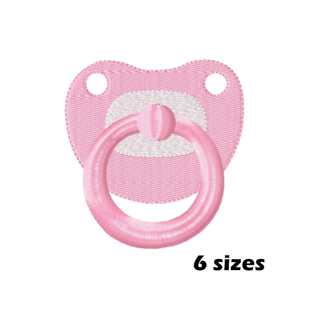 Baby Pacifier Embroidery Designs, Instant Download 6 Sizes - Etsy