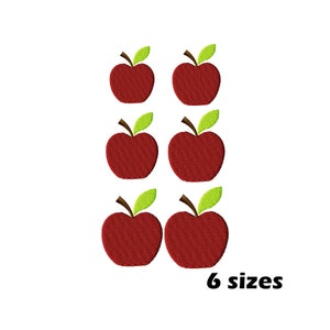 Mini Apple Embroidery Designs, Instant Download 6 Sizes - Etsy