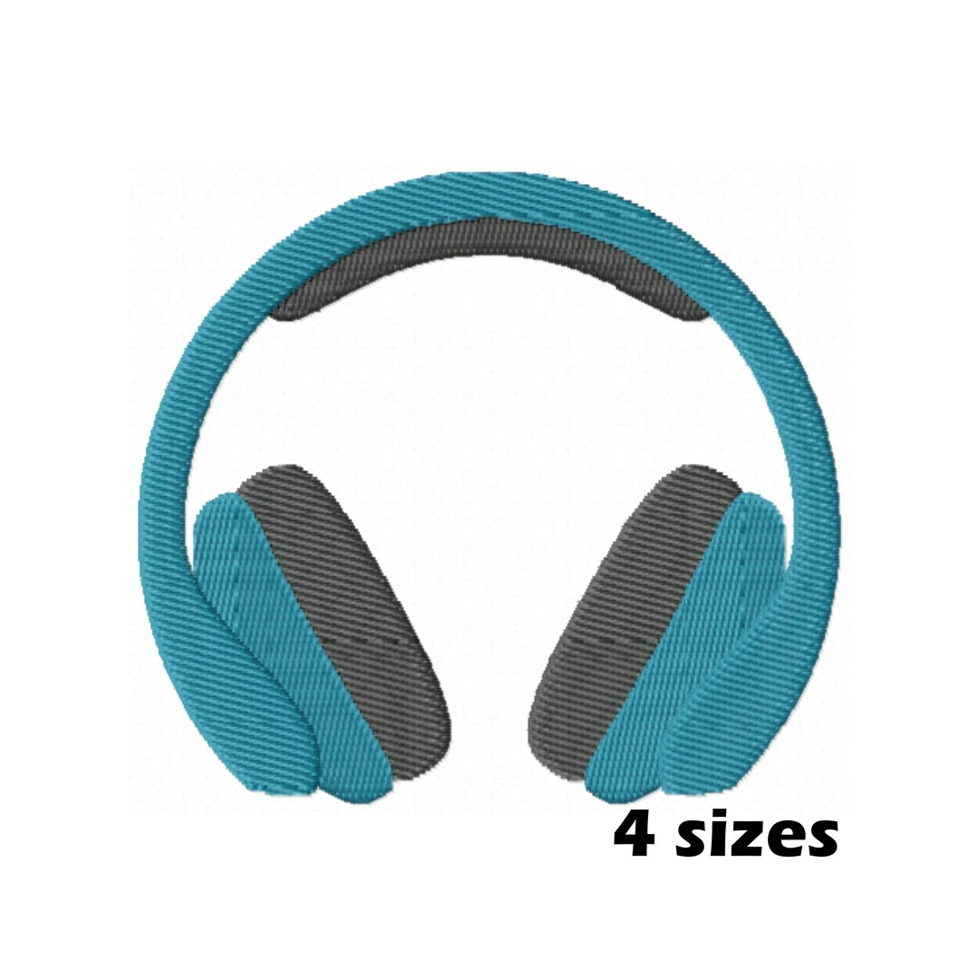 Headphone Embroidery Designs, Instant Download 4 Sizes - Etsy
