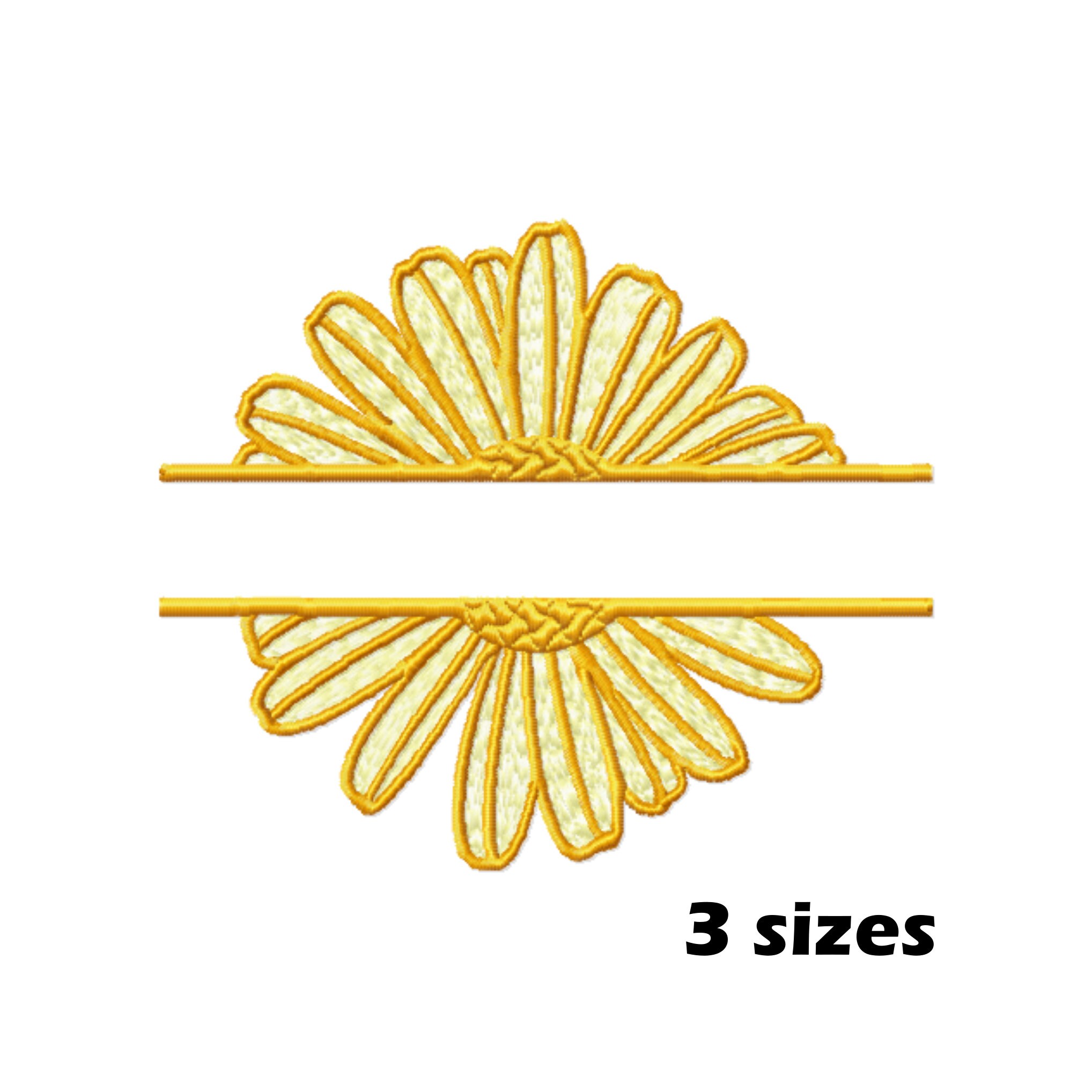 Daisy Split Monogram Embroidery Designs Instant Download 3 - Etsy