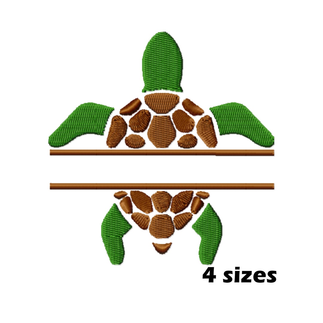 Sea Turtle Monogram Frame Embroidery Designs, Instant Download 4 Sizes ...