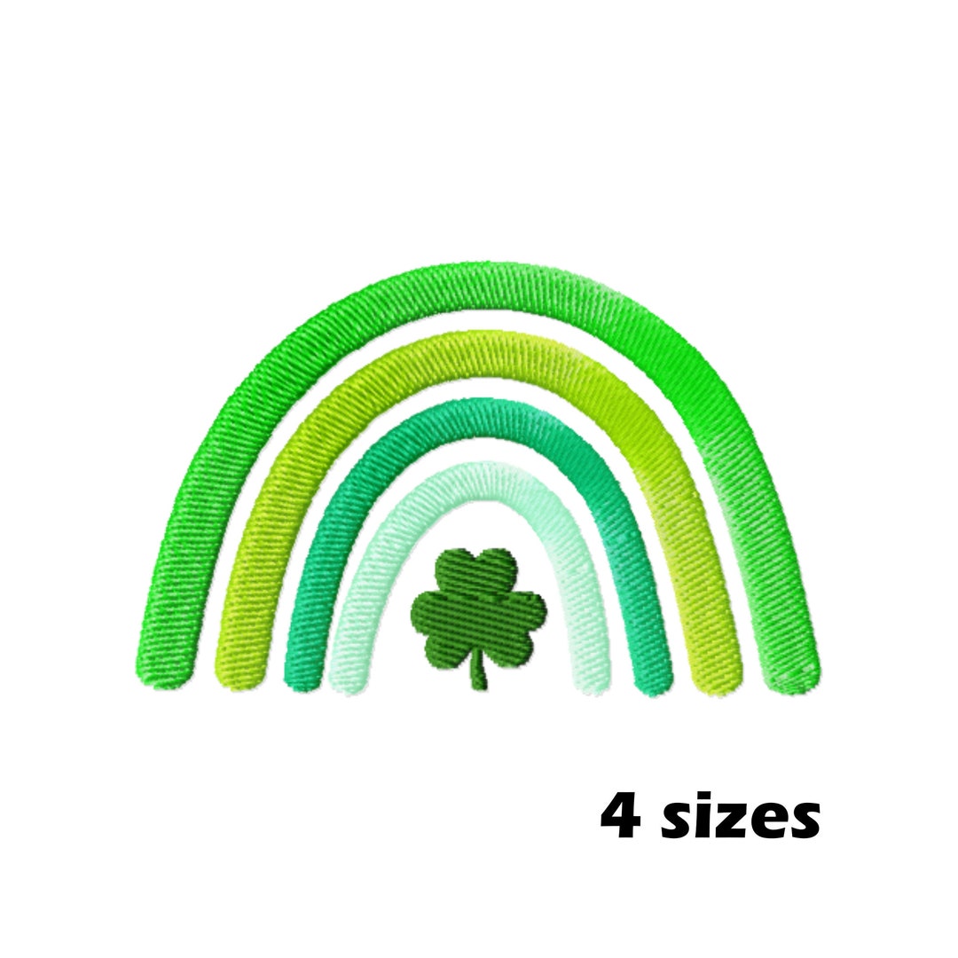 Boho Irish Rainbow Embroidery Designs, Instant Download 4 Sizes - Etsy