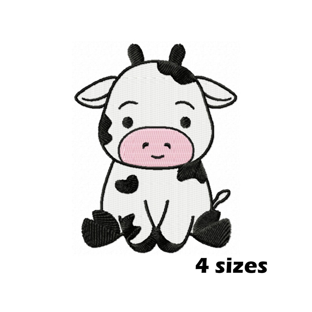 Cute Cow Embroidery Designs, Instant Download - 4 Sizes - Etsy