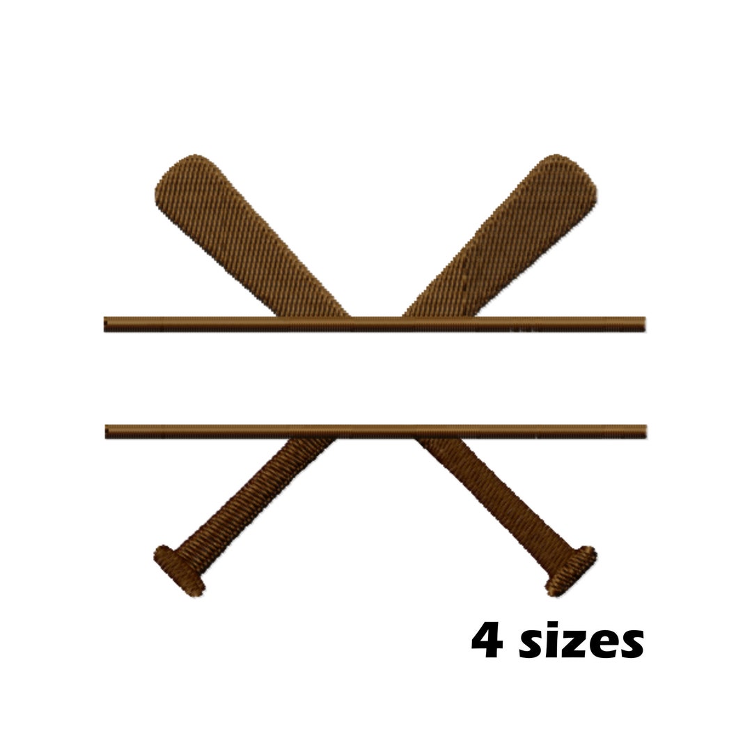 Baseball Bat Split Embroidery Designs, Instant Download 4 Sizes - Etsy