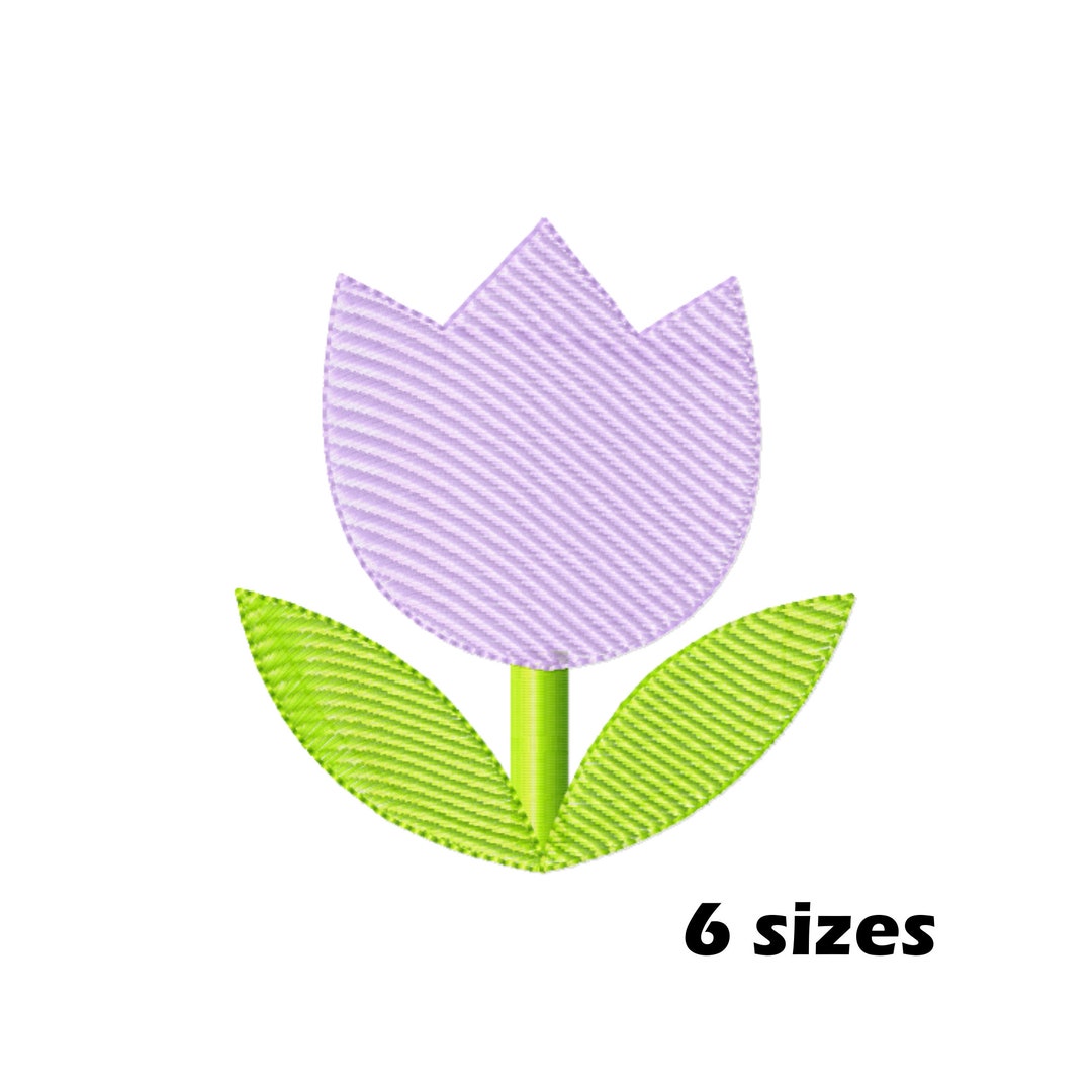 Tulip Embroidery Designs, Instant Download 6 Sizes - Etsy