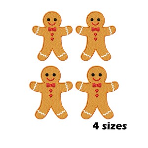 Gingerbread Man Embroidery Design, Instant Download 4 Sizes - Etsy