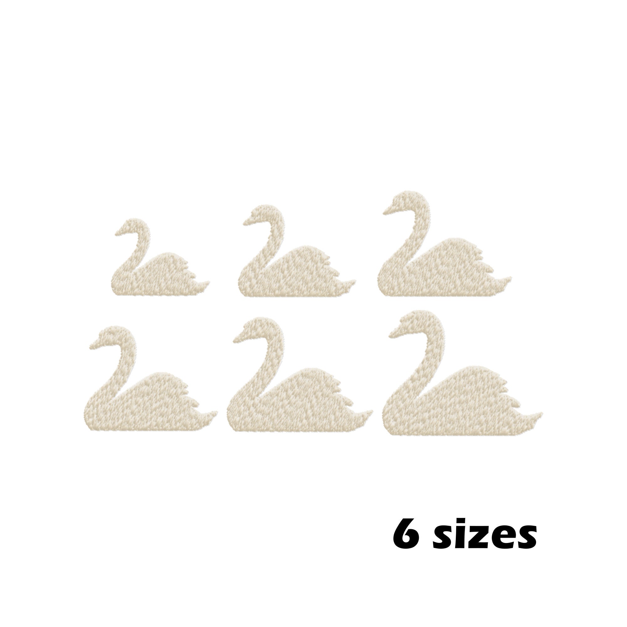 Swan Embroidery Designs Instant Download 6 Sizes - Etsy