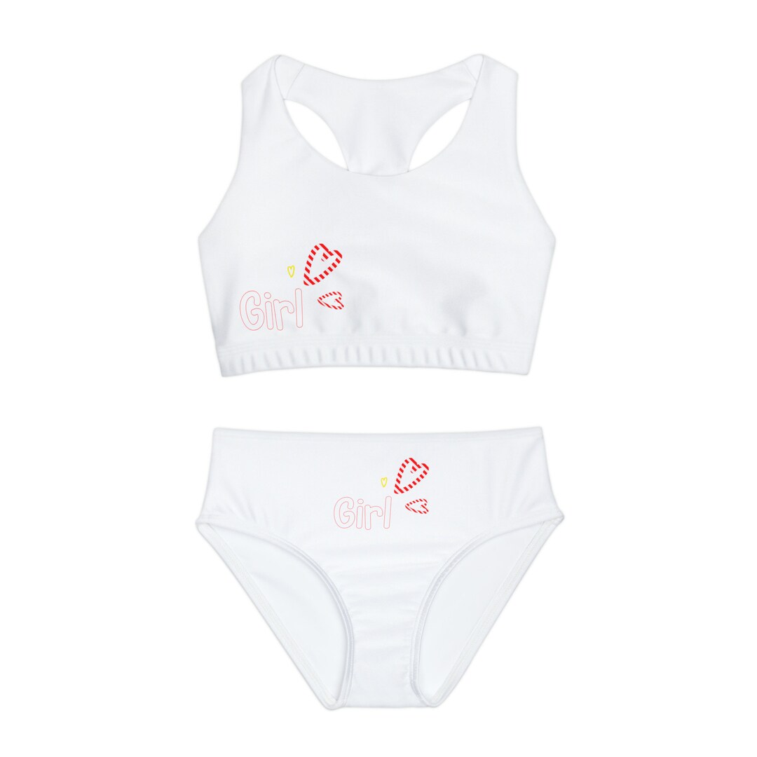 Girls Two Piece Swimsuit Girls Swimsuit Girls Etsy