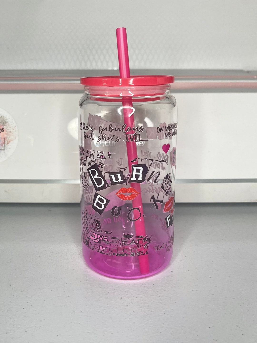 16oz Burn Book Glass Cup - Etsy