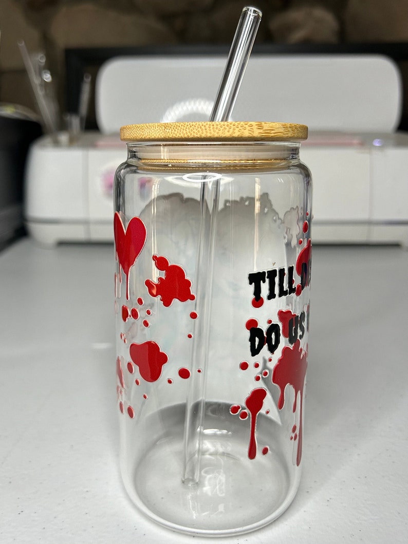 16oz Chucky and Tiffany Glass Cup - Etsy