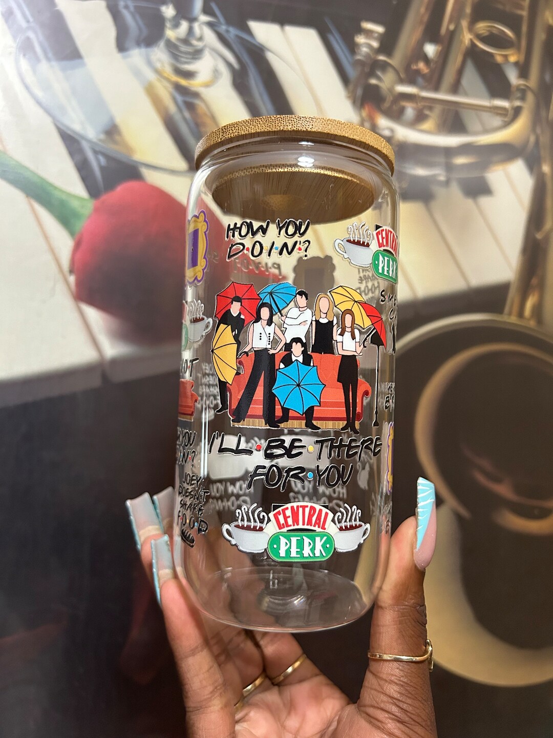 FRIENDS Themed Glass Cups/ill Be There for You/glass Cup/libbey Glass ...