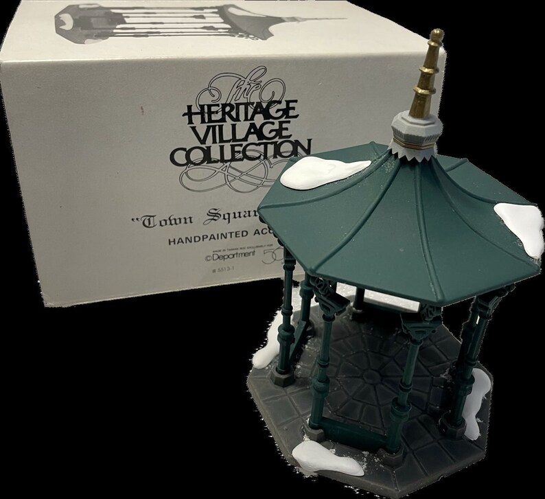 Dept.56 Heritage Village Christmas Town Square Gazebo, #55131, Vintage ...