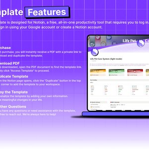 Digital Pet Planner Notion Template Pet Care & Health Tracker Pet ...