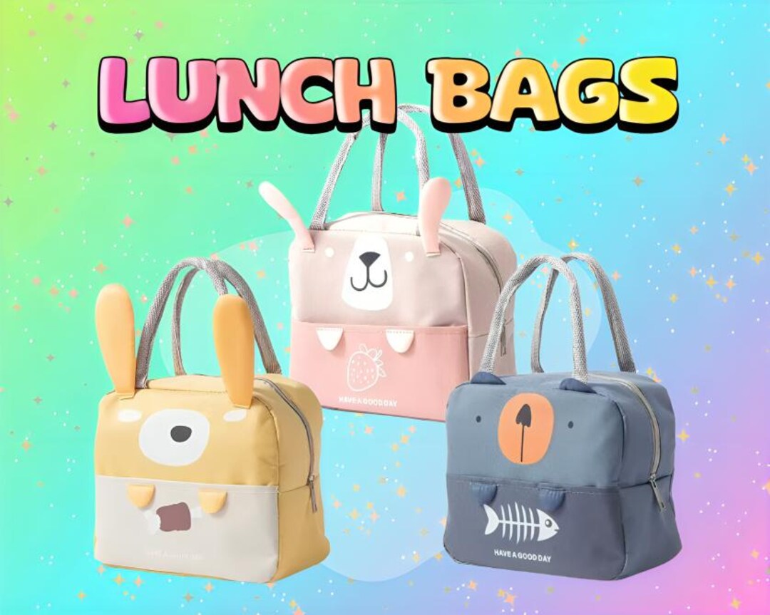 3 Cute Animal Lunch Boxes, Kawaii Portable Food Containers in Fun ...