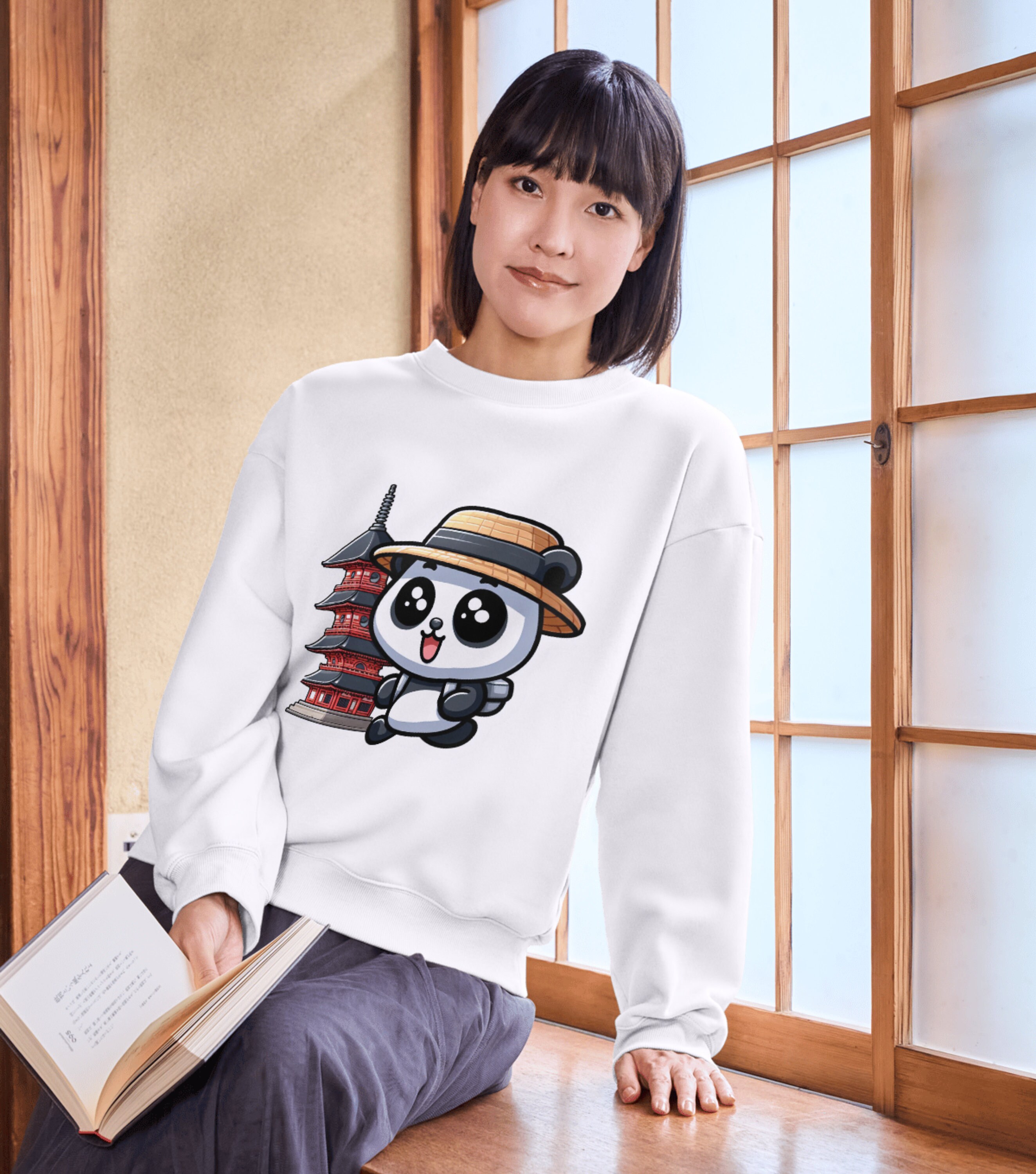 12 Cute Japanese Pandas Stickers, Kawaii Pandas Digital Stickers for ...