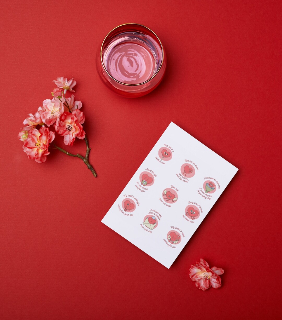 9 Printable Heart Stickers for Adding to Your Letters, Notebooks, Books ...