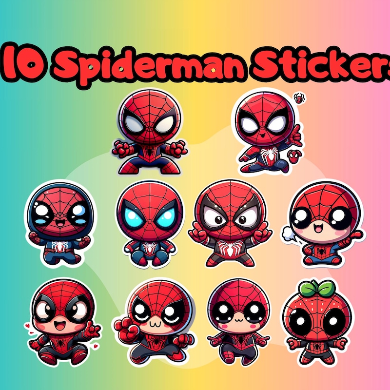 Spiderman Stickers - Etsy