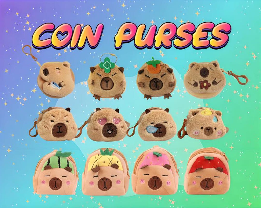 21 Cute Capybara Coin Purses, Kawaii Animal-themed Wallets in Fun ...