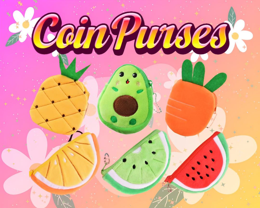 27 Cute Fruit Coin Purses, Kawaii Fruit-themed Wallets in Fun Colors ...