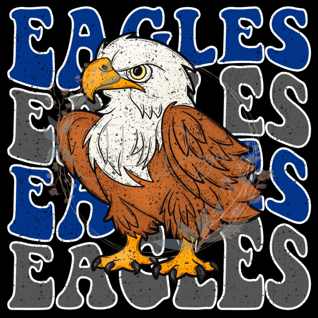 Eagles, PNG, Mascot, Distressed, Royal Blue, Grey, Basketball, Baseball ...