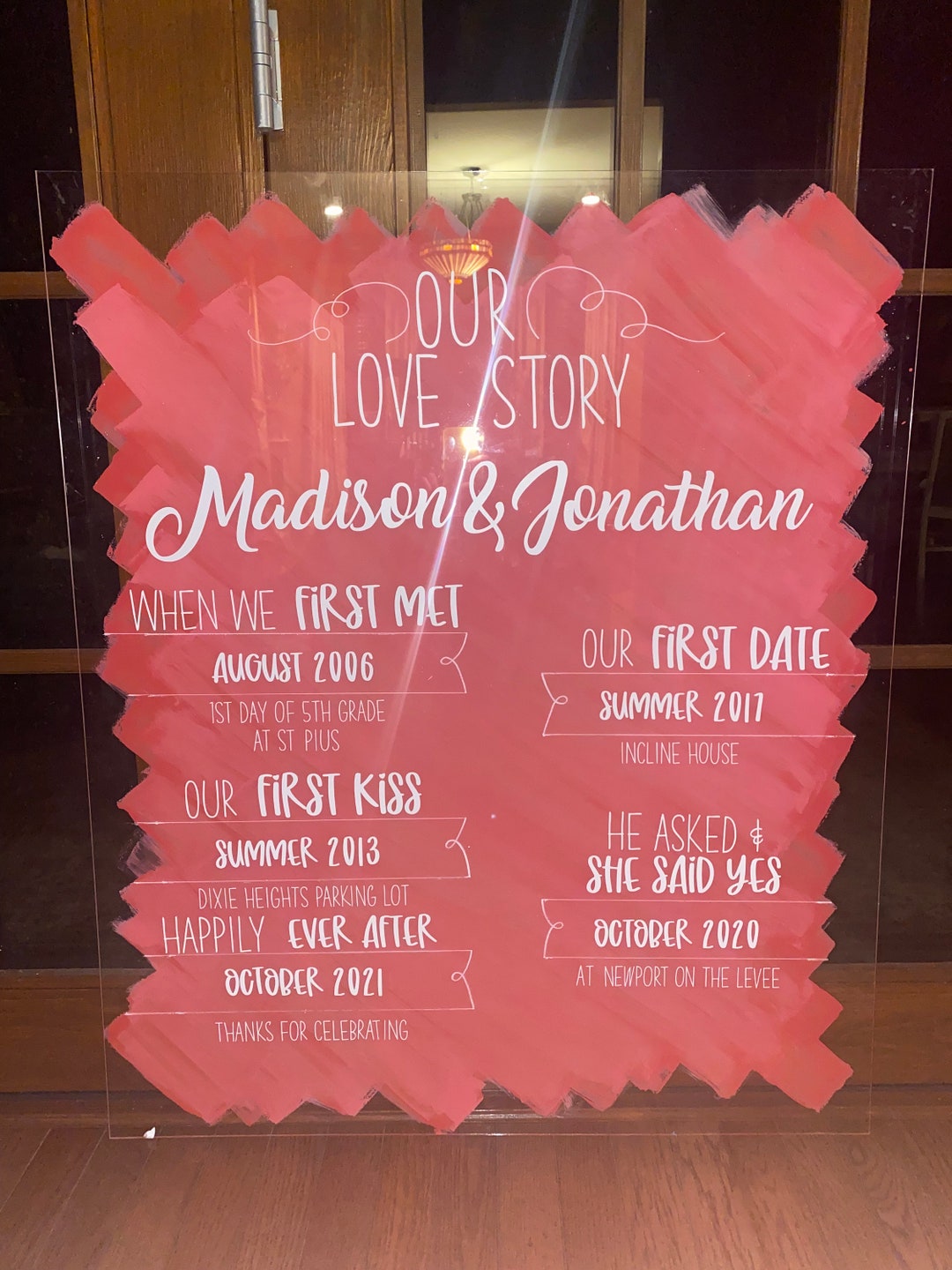 Custom Acrylic Wedding Signs - Etsy