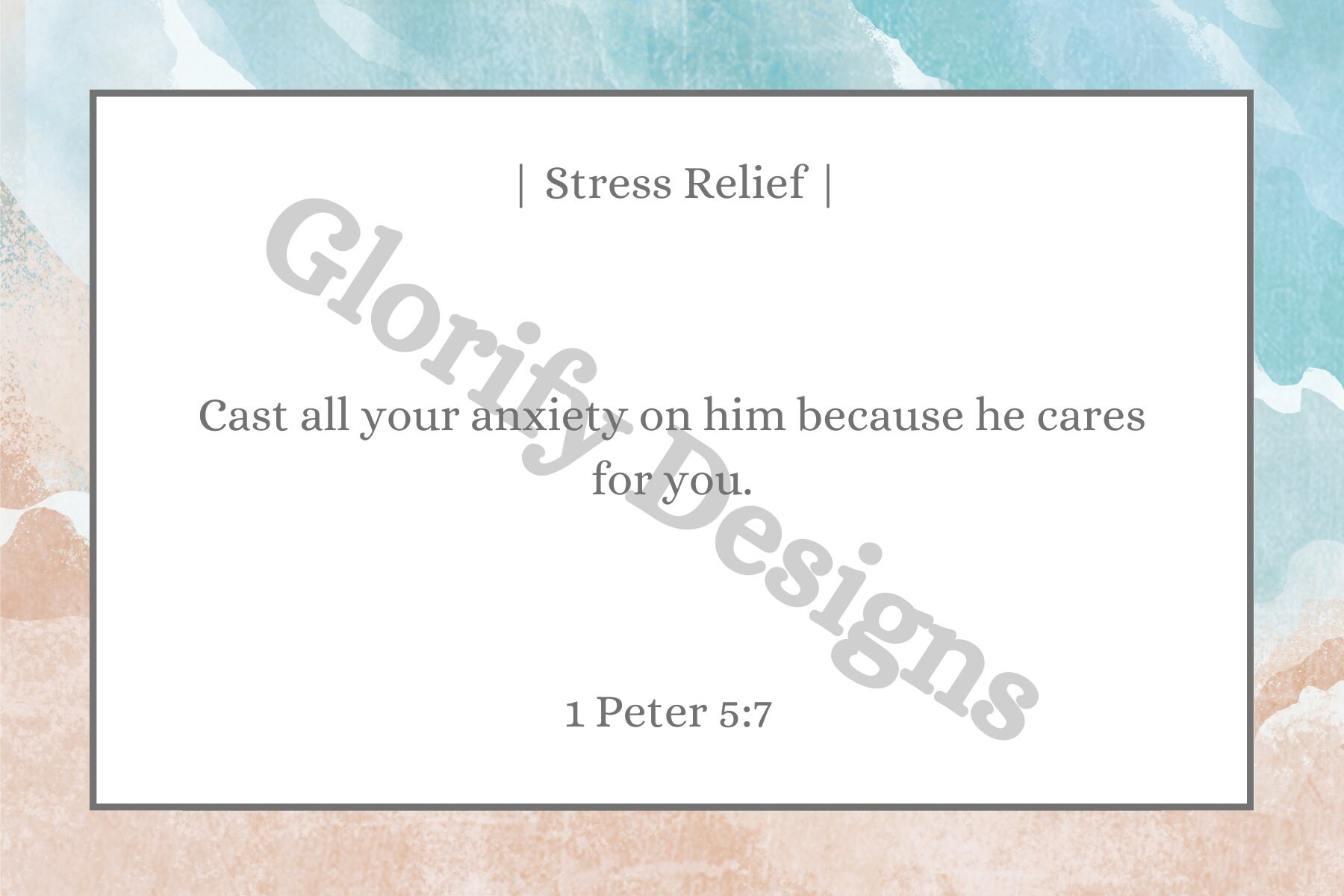 Bible Verse Cards for Anxiety-printable Verse Cards for Stress Relief ...
