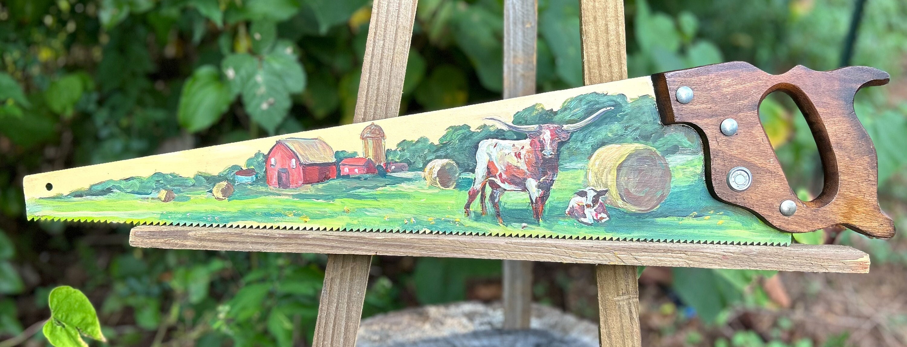 Hand Painted Vintage Handsaw, Farmhouse Country Home Decor, Wall Decor ...