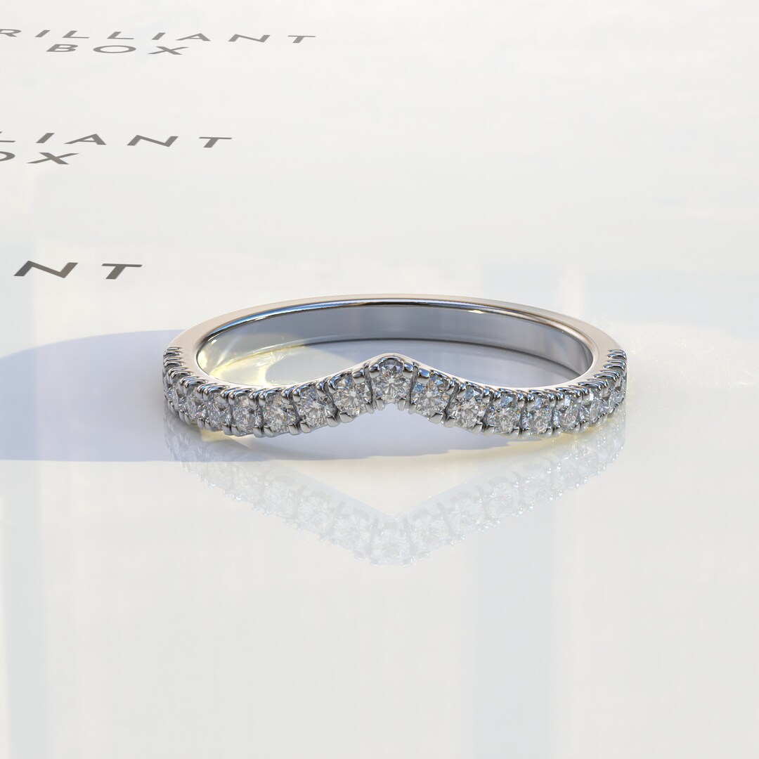 Curved Band Wave Ring Eternity Ring Gold Ring Jacket Stackable Rings ...