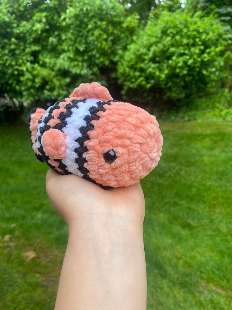 Crochet Clownfish Plushie Amigurumi Clownfish Nemo Toy - Etsy