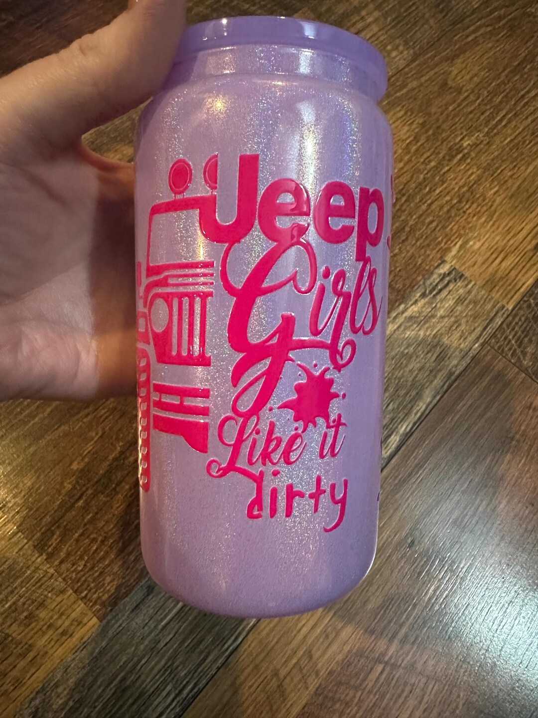 Jeep Sparkling Jelly Glass Cup 16 Ounce - Etsy