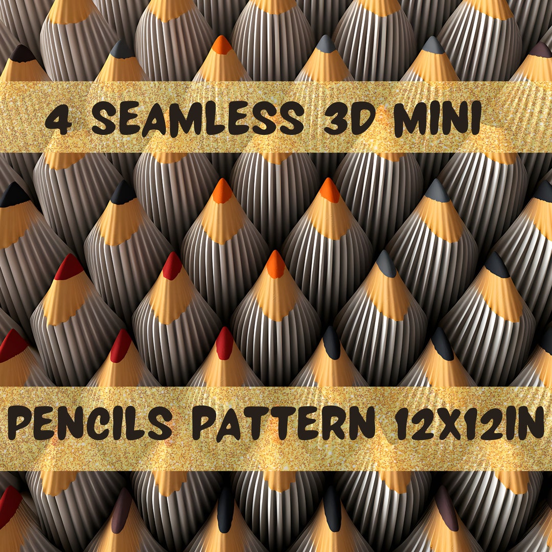 3D Mini Pencil Marvel Seamless Pattern Using This Pattern - Etsy