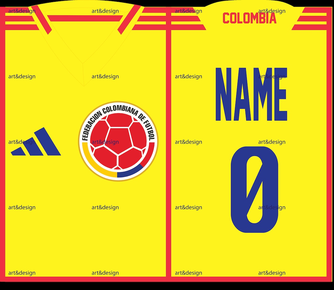 Colombia Jersey Tumblers Template Sublimation - Etsy