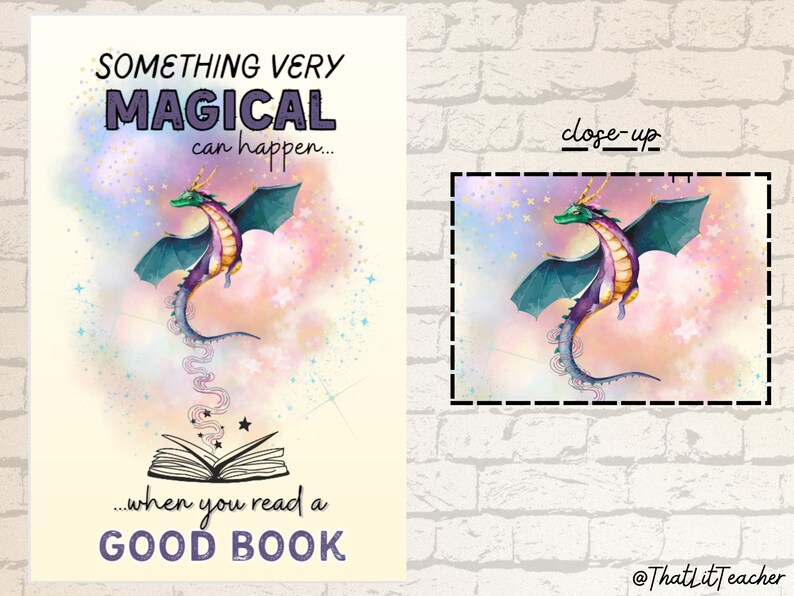 Magical Poster 20x30 Printable Instant Download Book Nook Library ...