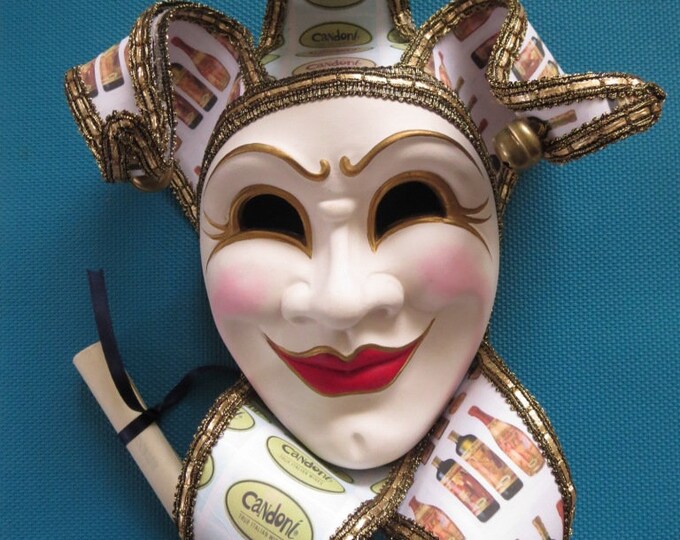 Authentic Venetian Jester Ceramic Face Wall Mask, Handmade in Italy ...
