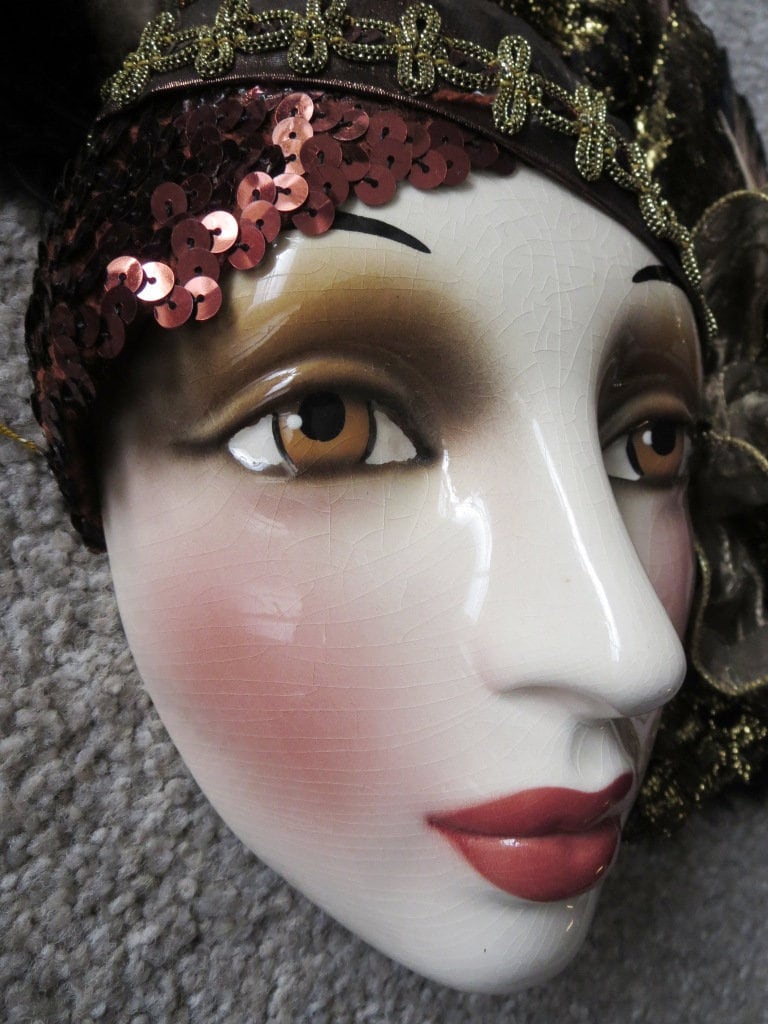 Clay Art Ceramic Face Wall Mask With Feathers, Gorgeous Wall Hanging - Etsy