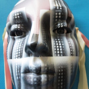 Ceramic Face Wall Mask, Unique Vintage, Hand Painted Wall Decor - Etsy