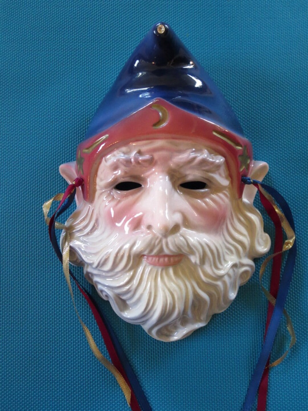 Clay Art Ceramic Face Wall Mask, Merlin, the Wizard - Etsy