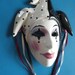 Clay Art Ceramic Face Wall Mask, Classic Jester, Wall Hanging - Etsy