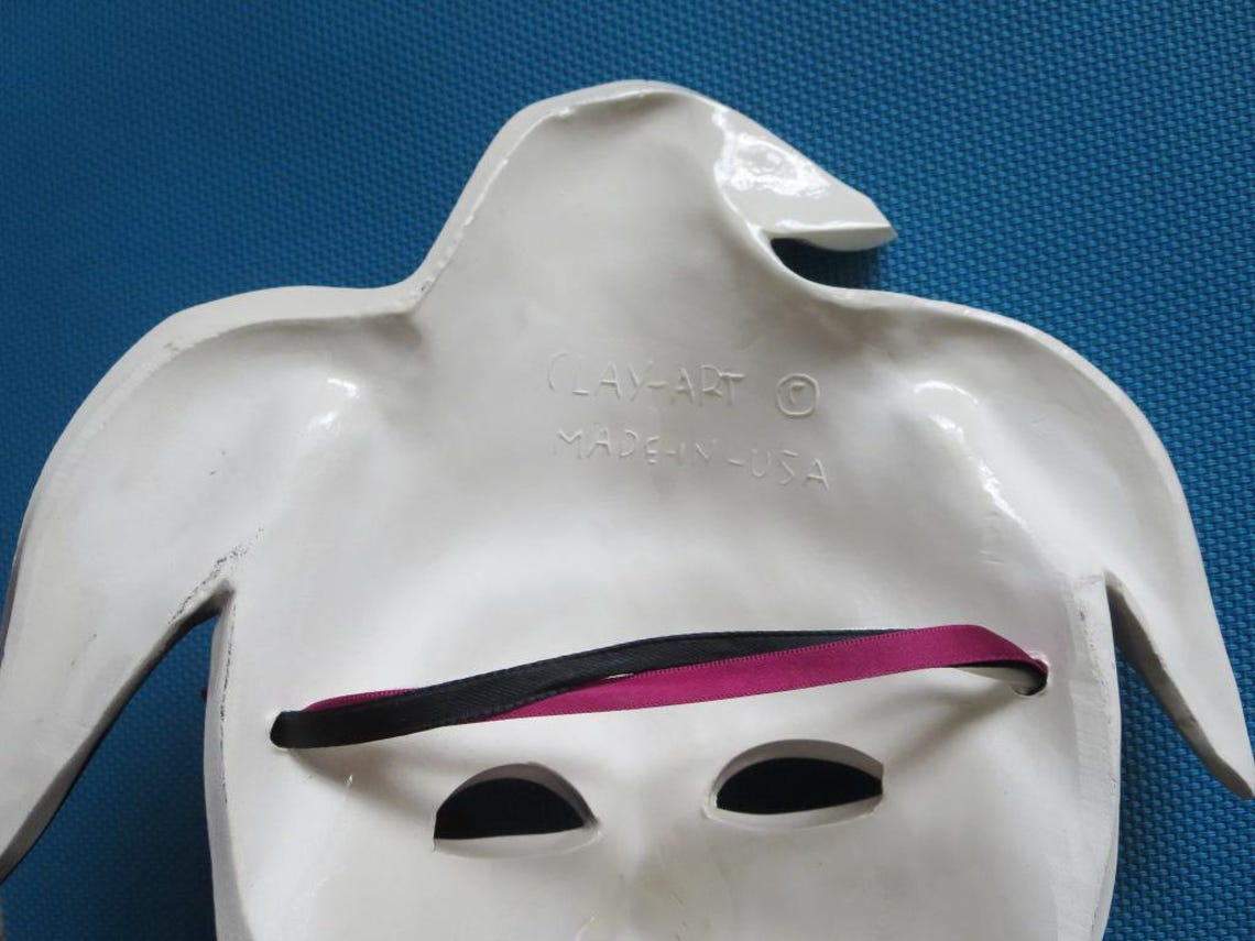 Clay Art Ceramic Face Wall Mask, Classic Jester, Wall Hanging - Etsy