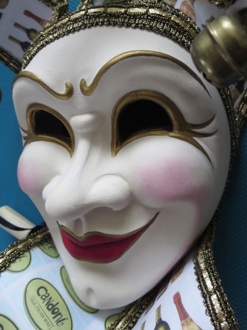 Authentic Venetian Jester Ceramic Face Wall Mask Handmade in - Etsy
