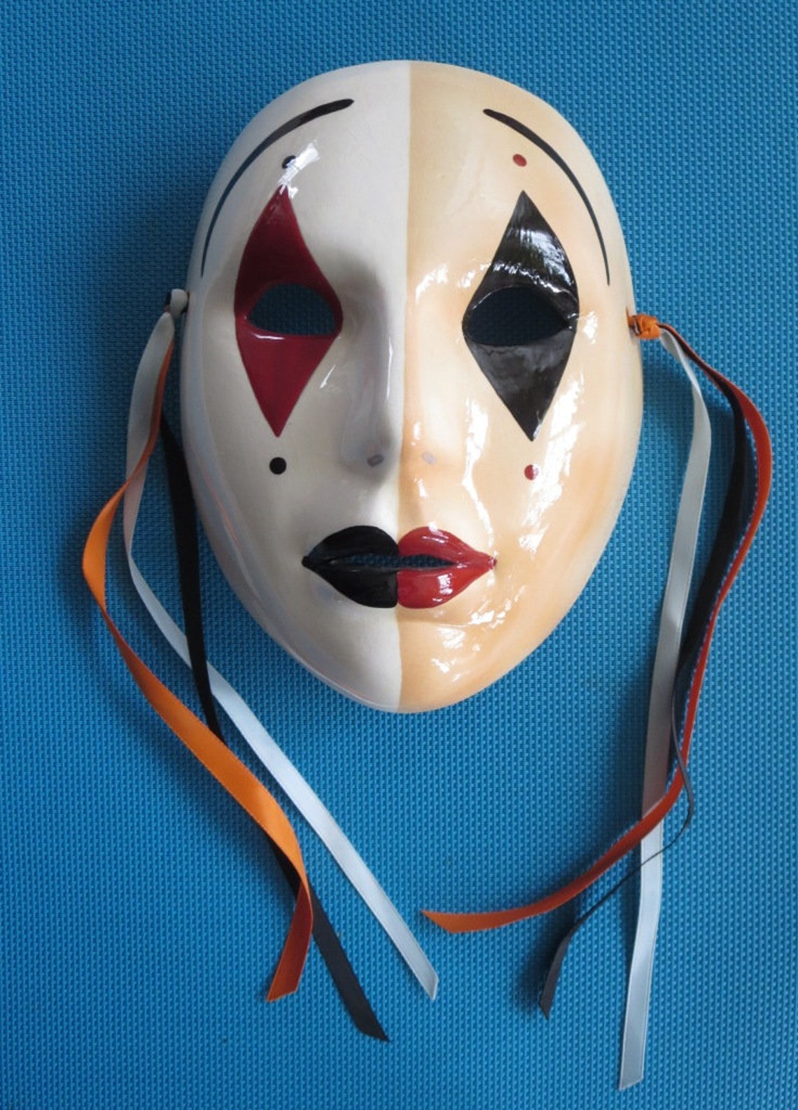 Clay Art Ceramic Face Wall Mask, Claudia Cohen's Vintage Mask; Mime - Etsy