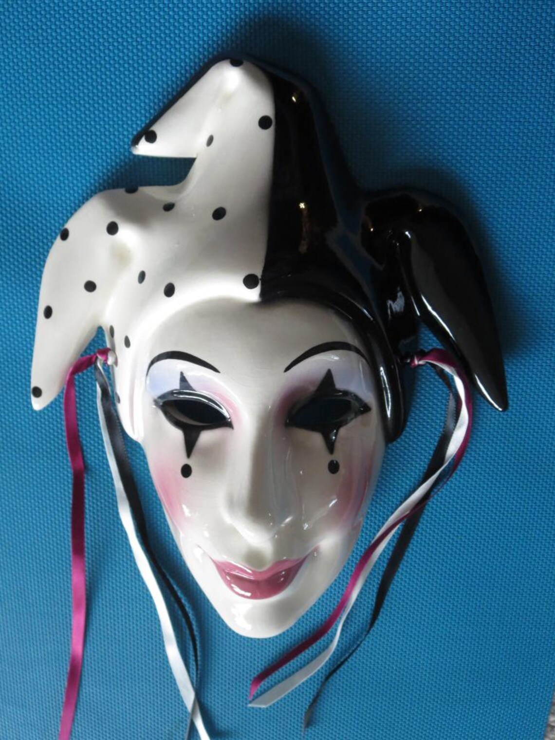Clay Art Ceramic Face Wall Mask, Classic Jester, Wall Hanging - Etsy
