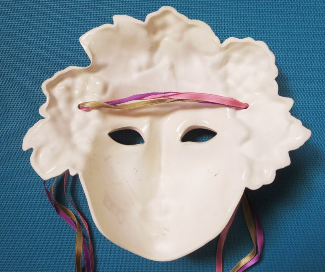 Clay Art Ceramic Face Wall Mask, Art Deco Style Exotic Woman With ...